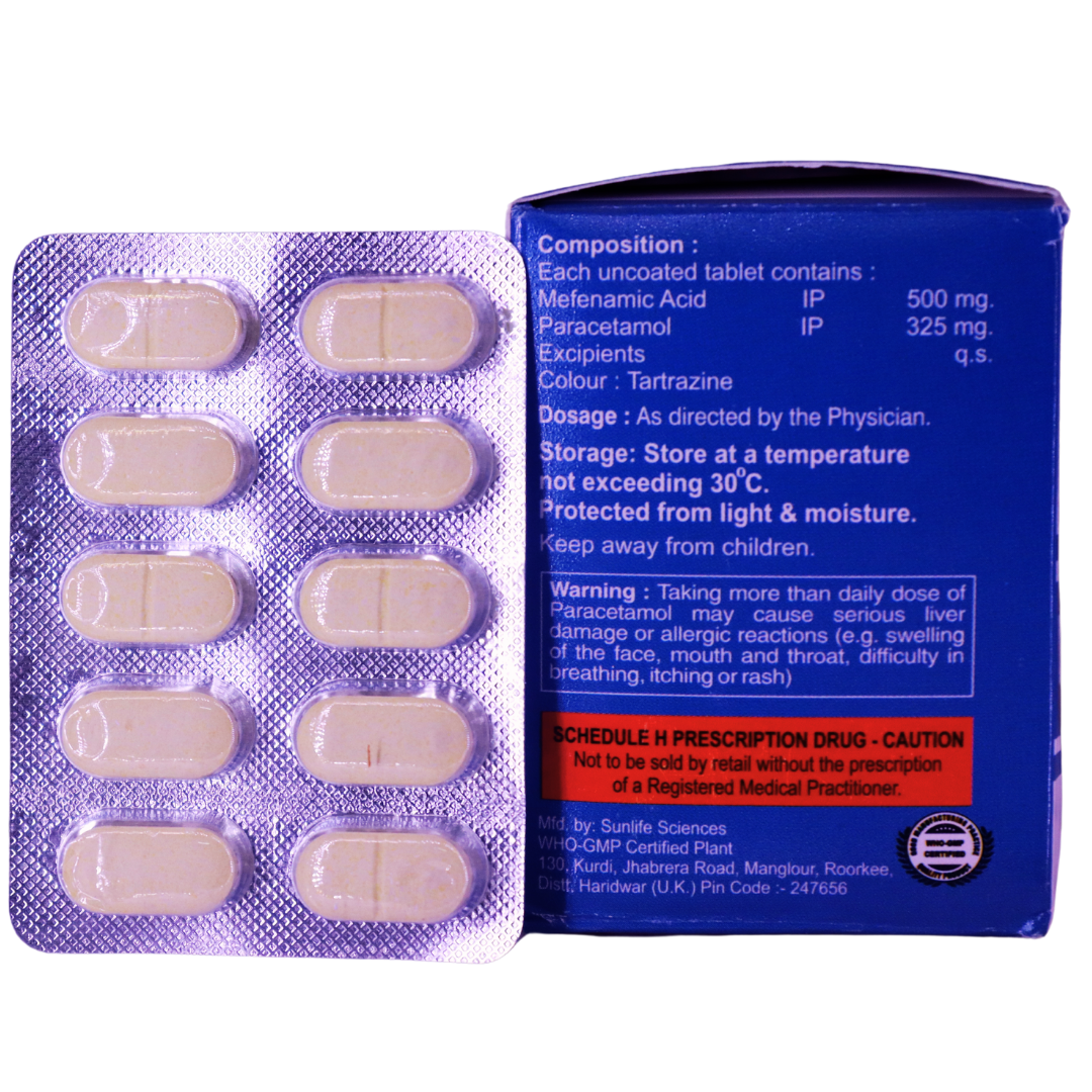 Mefimed Forte (Mefenamic Acid & Paracetamol (500mg/325mg)) - Nirman Bio ...