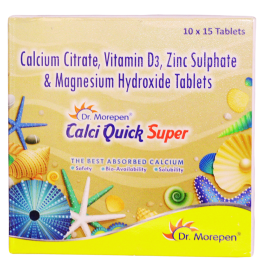 Calci Quick Super (Calcium Citrate, Vitamin D3, ,Magnesium Hydroxide ...