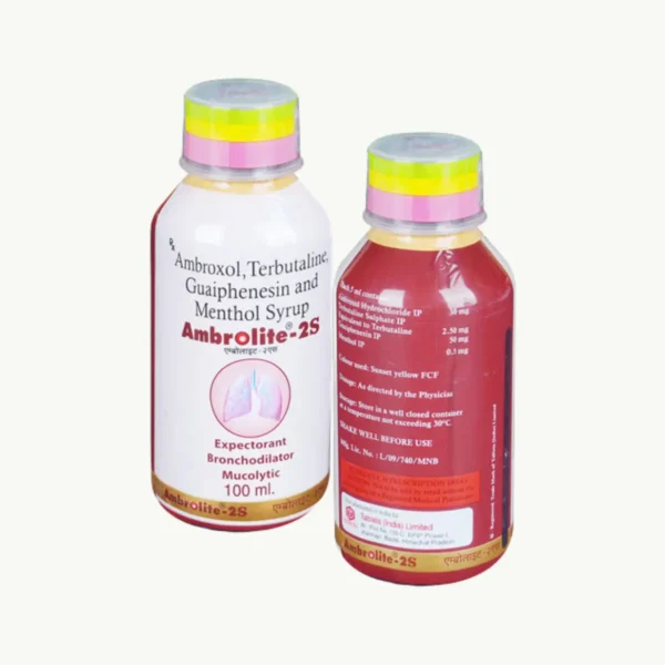 AMBROLITE 2S (Ambroxol (30mg) + Guaifenesin (50mg) + Menthol (0.5mg ...