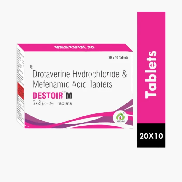 DESTOIR M (Drotaverine (80mg) + Mefenamic Acid (250mg)) - Nirman Bio Pharma