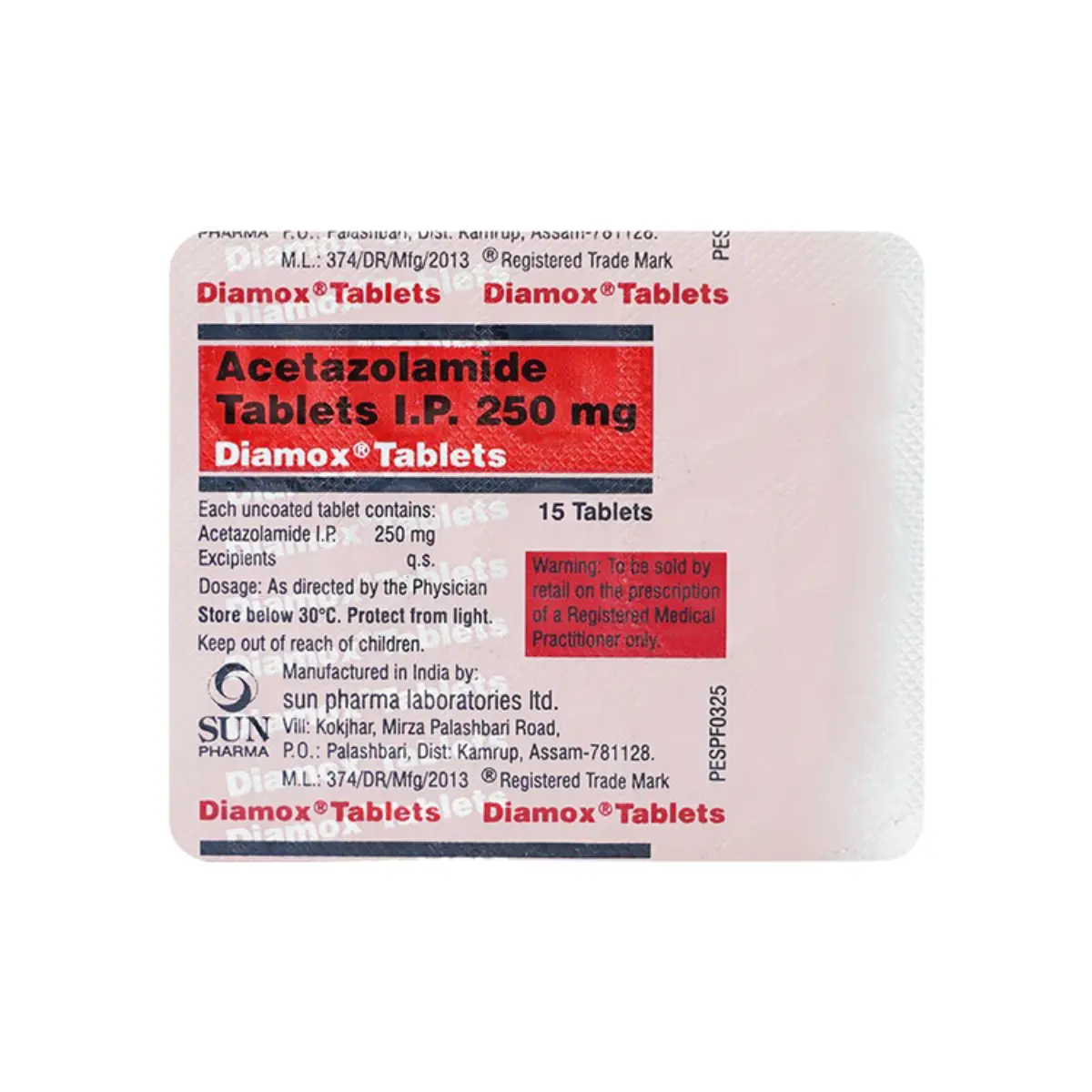 Diamox (Acetazolamide (250mg)) - Nirman Bio Pharma