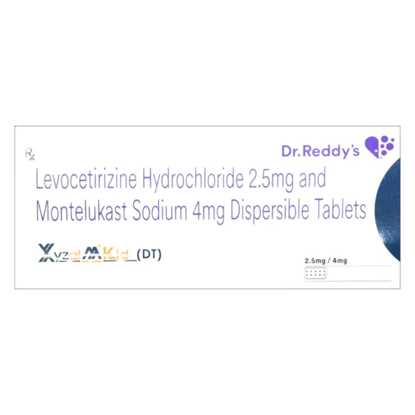 XYZAL M KID (Levocetirizine (2.5mg) + Montelukast (4mg)) - Nirman Bio ...